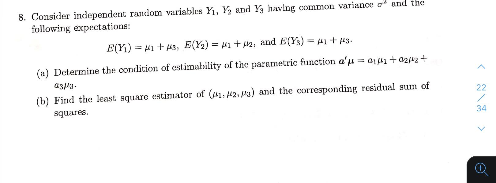 Solved and the 8. Consider independent random variables Y1, | Chegg.com