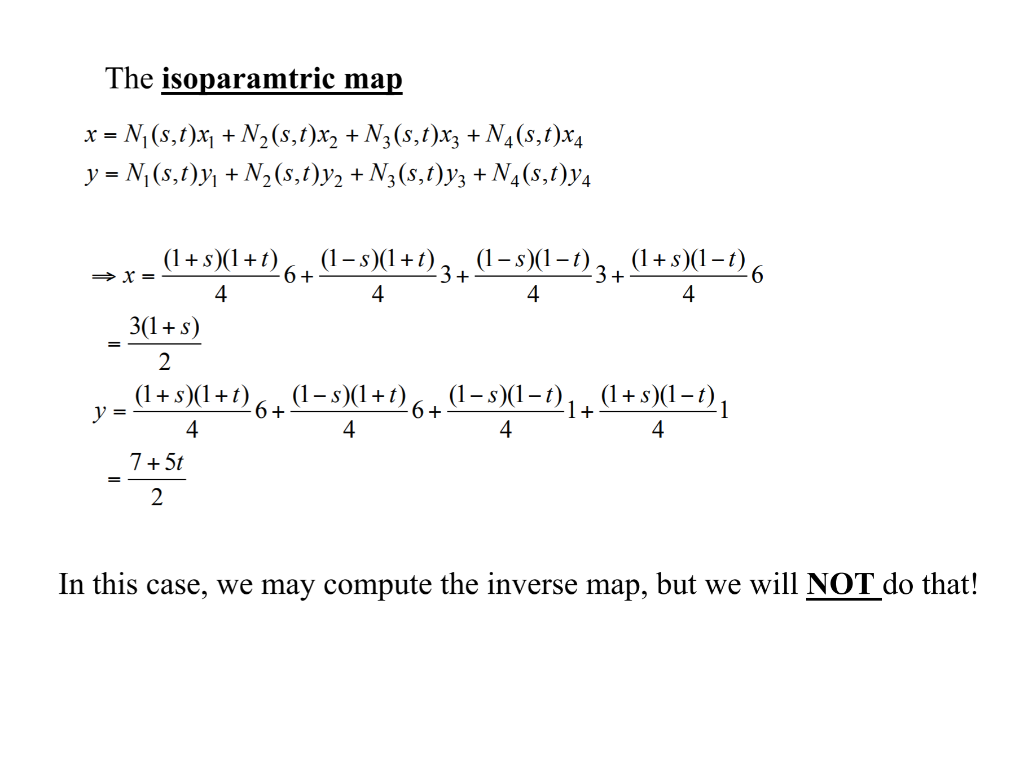 Problem: Consider the following isoparamteric map 2 1 | Chegg.com