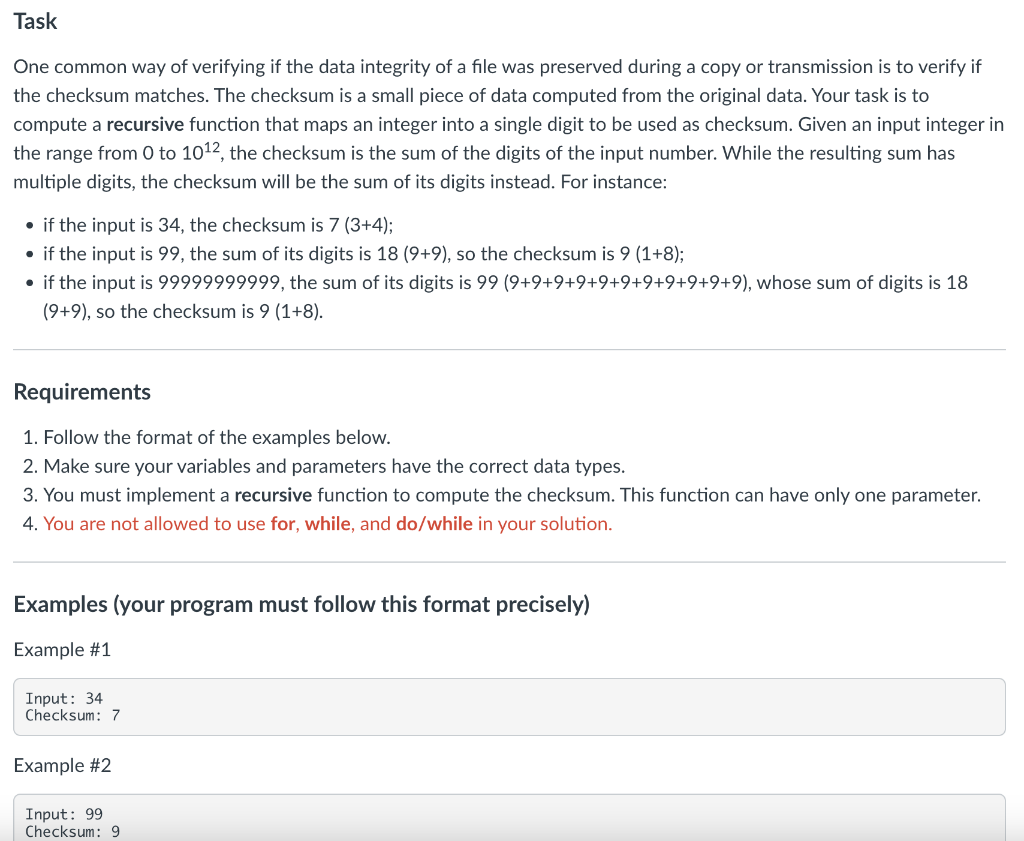 Solved One common way of verifying if the data integrity of | Chegg.com