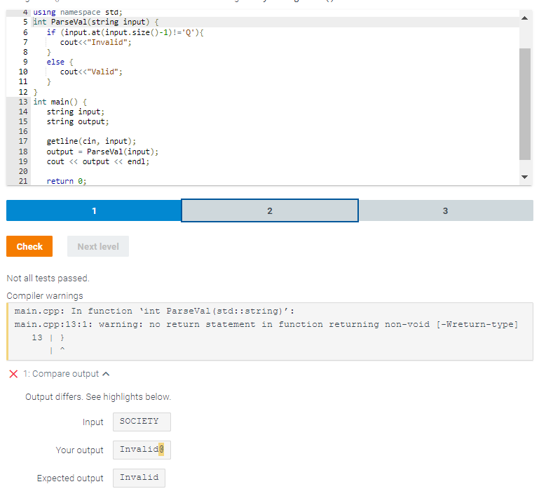 Solved C++ Define a function ParseVal() that takes a string | Chegg.com