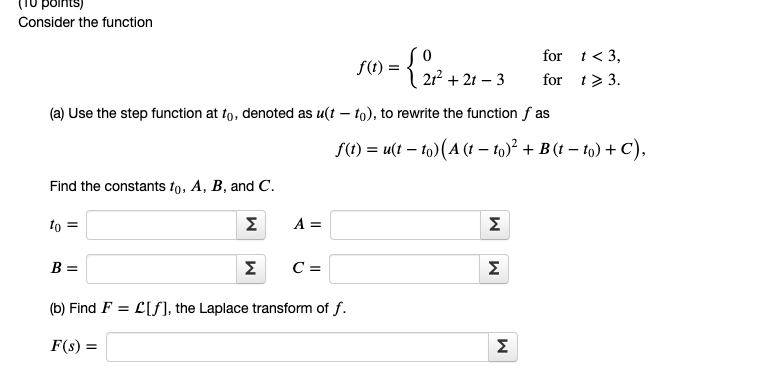 Solved Consider the function | Chegg.com