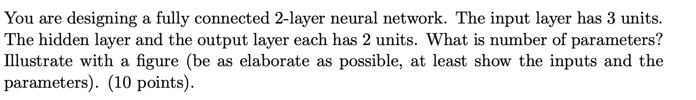 You Are Designing A Fully Connected 2 Layer Neural