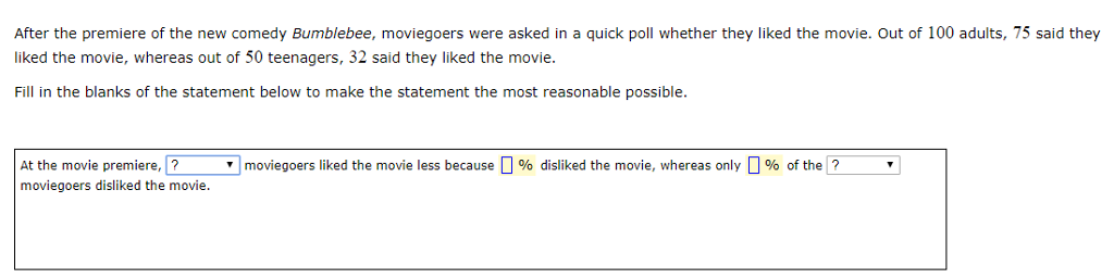Solved After the premiere of the new comedy Bumblebee, | Chegg.com