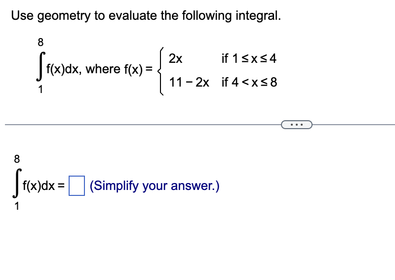 Solved Use geometry to evaluate the following integral. | Chegg.com