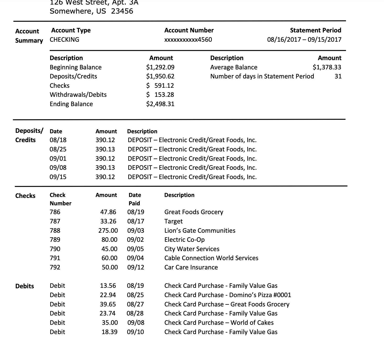 Solved 126 West Street. ADt. 3A | Chegg.com