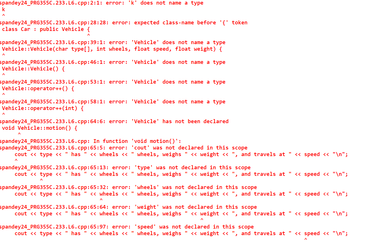 #include#includeusing namespace std;class Vehicle | Chegg.com #include#includeusing namespace std;class Vehicle | Chegg.com