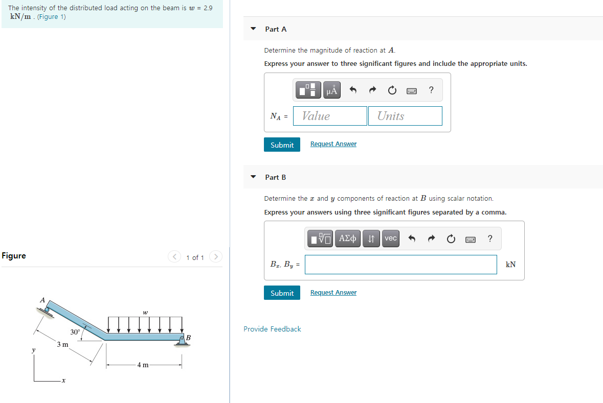 Solved The intensity of the distributed load acting on the | Chegg.com