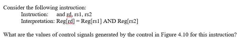 Solved Consider the following instruction: Instruction: and | Chegg.com