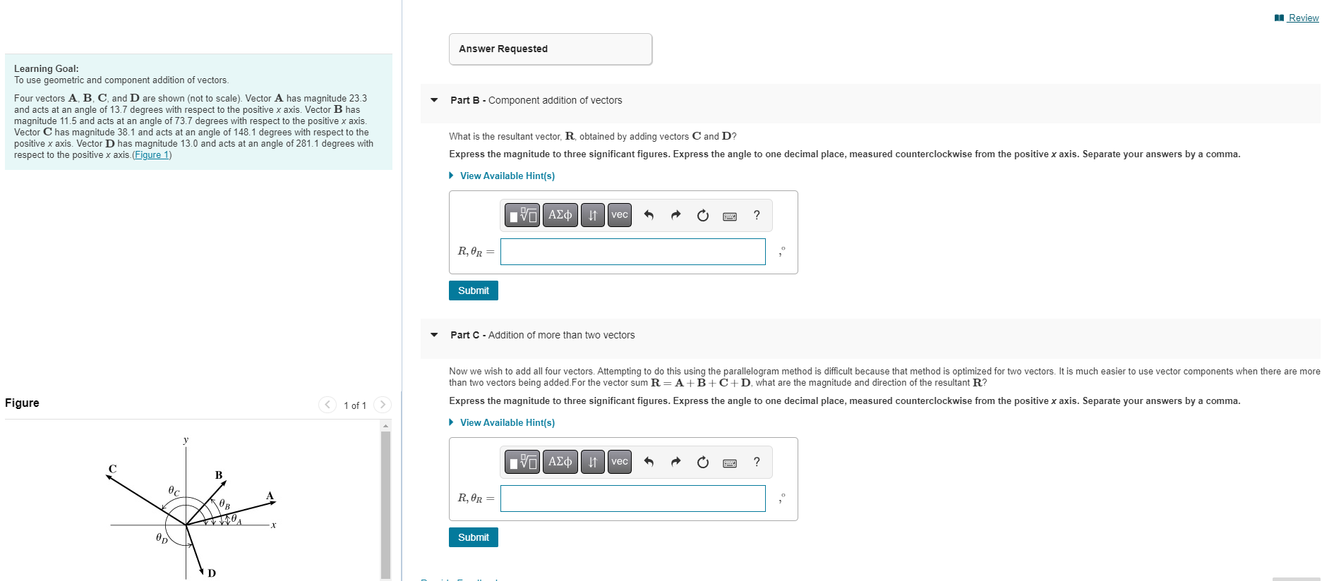 Solved Learning Goal: To use geometric and component | Chegg.com