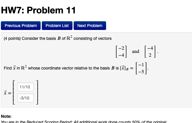 Solved HW7: Problem 11 Previous Problem Problem List Next | Chegg.com