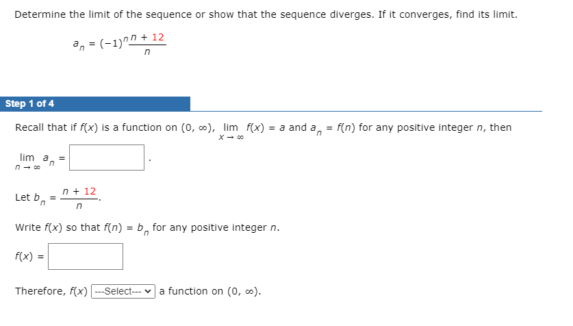 Solved Determine the limit of the sequence or show that the | Chegg.com