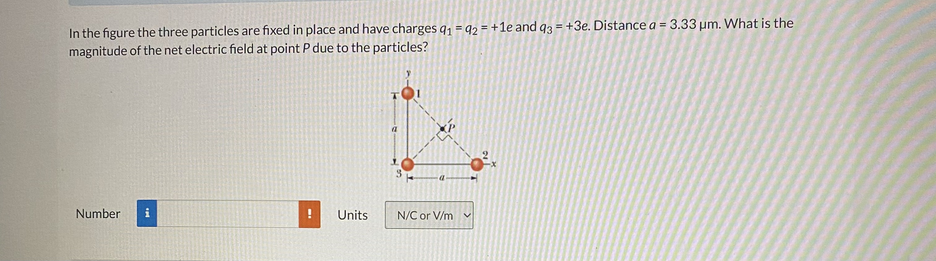 Solved In the figure the three particles are fixed in place | Chegg.com
