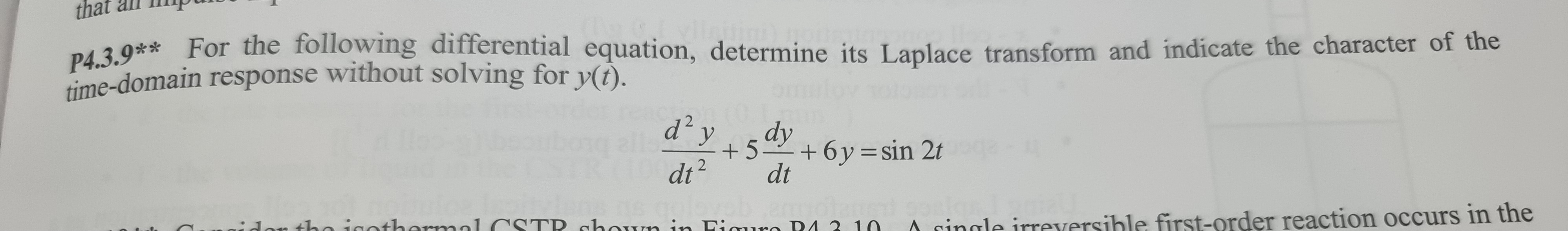 Solved For the following differential equation, determine | Chegg.com