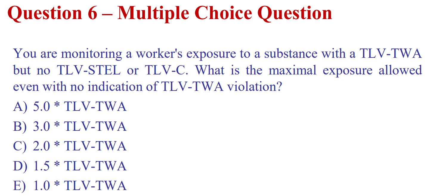 Solved You are monitoring a worker's exposure to a substance | Chegg.com