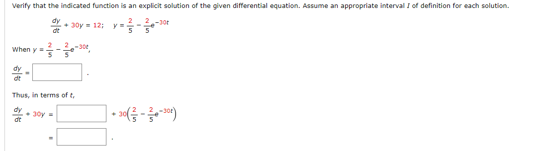 Solved Verify that the indicated function is an explicit | Chegg.com