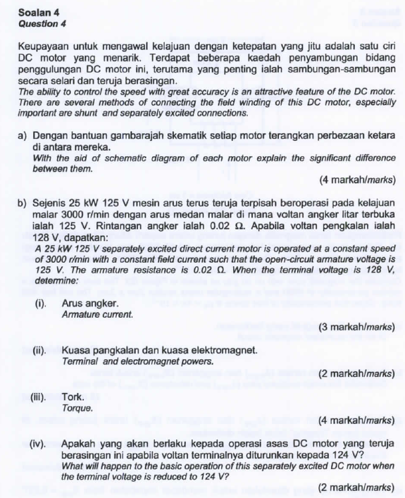 Solved Soalan 4 Question 4 Keupayaan untuk mengawal kelajuan | Chegg.com Solved Soalan 4 Question 4 Keupayaan untuk mengawal kelajuan | Chegg.com