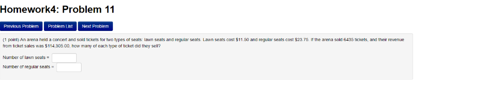 Solved Homework4: Problem 11 Previous Problem Problem List | Chegg.com