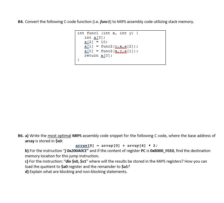 B4. Convert the following C-code function (i.e. | Chegg.com B4. Convert the following C-code function (i.e. | Chegg.com