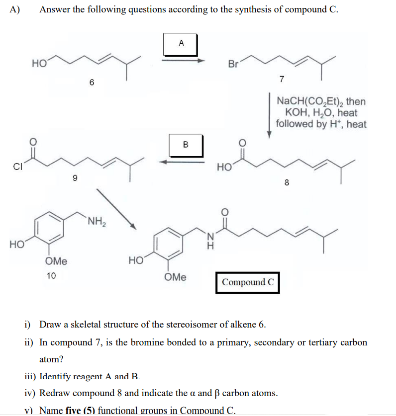 Solved A) Answer the following questions according to the | Chegg.com