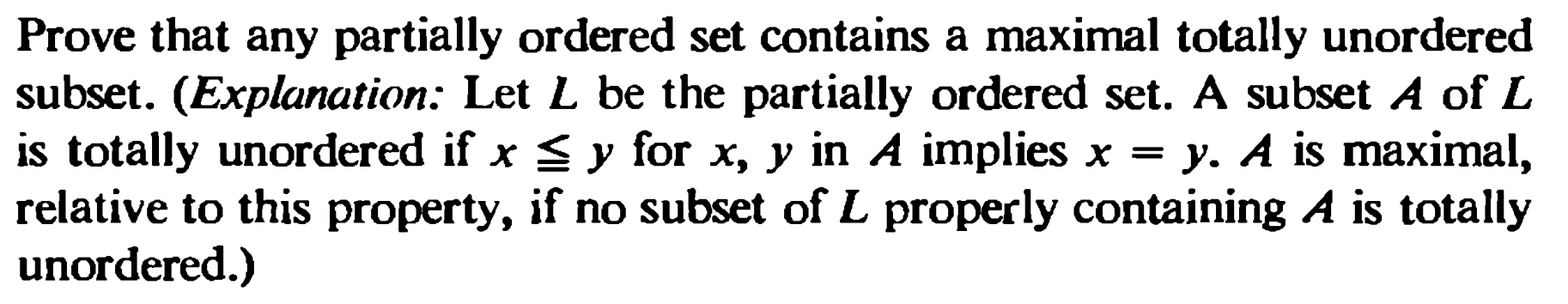 Solved Prove that any poset contains a maximal antichain | Chegg.com
