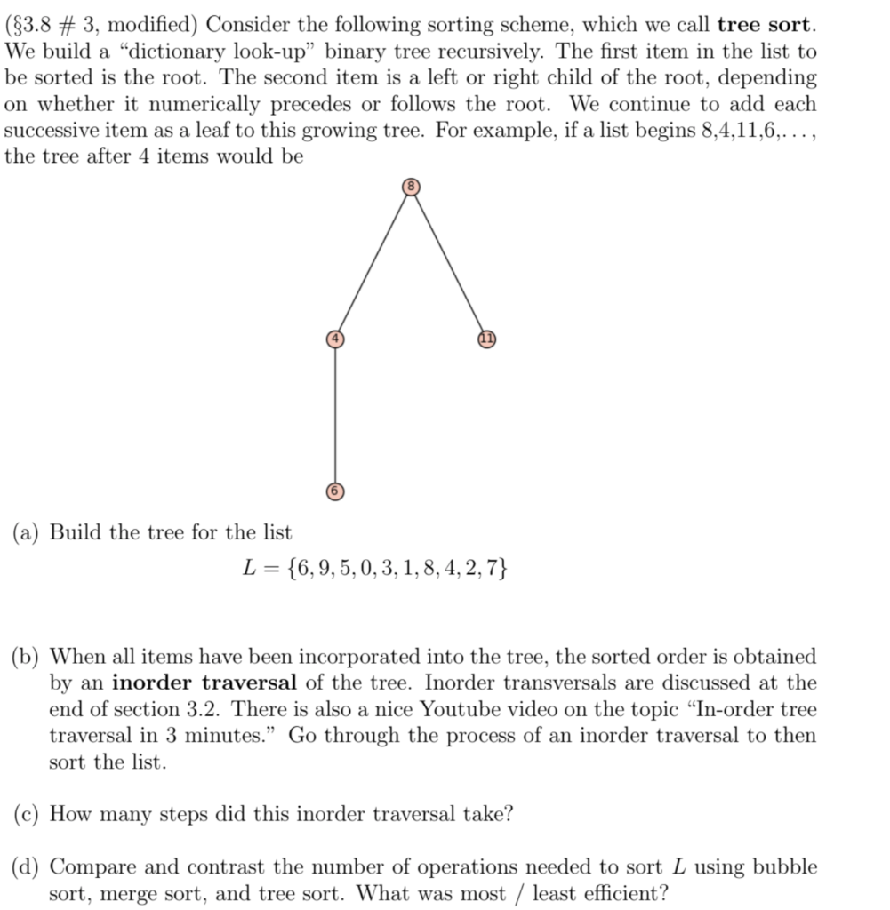 83 8 3 Modified Consider The Following Sorting