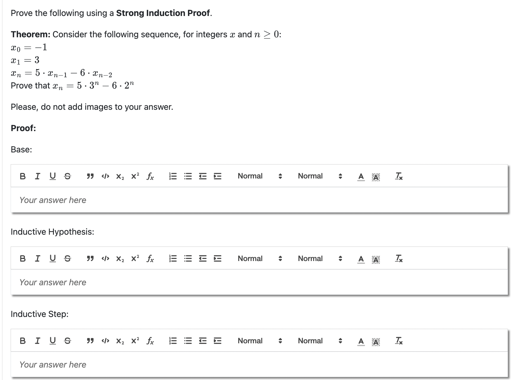 Solved Prove the following using a Strong Induction | Chegg.com