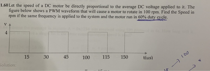 Solved 1.60 Let the speed of a DC motor be directly | Chegg.com