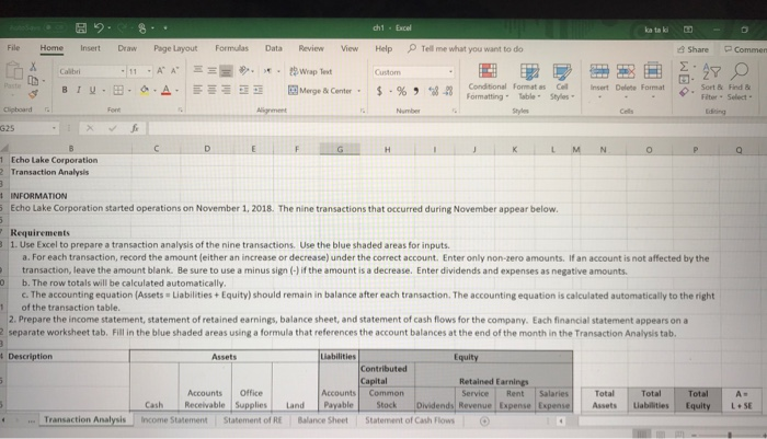 Solved ch1 Excel ka ta ki DD File Home Insert Draw Page | Chegg.com