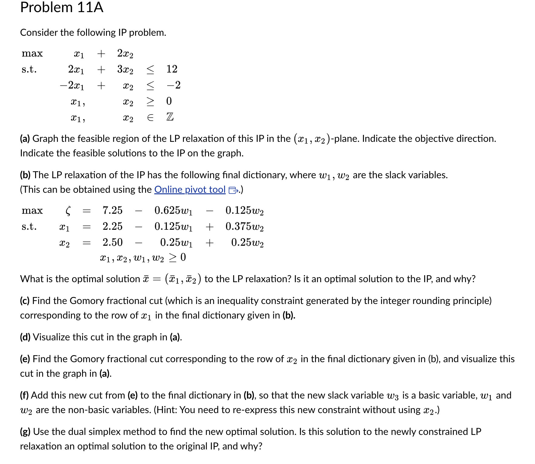 Solved Consider the following IP problem. maxx1+2x2 s.t. | Chegg.com