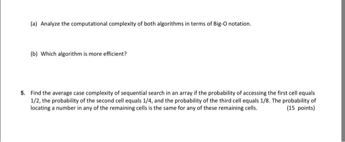 Solved Homework #2 Complexity Analysis (100 Points) 1. | Chegg.com Solved Homework #2 Complexity Analysis (100 Points) 1. | Chegg.com
