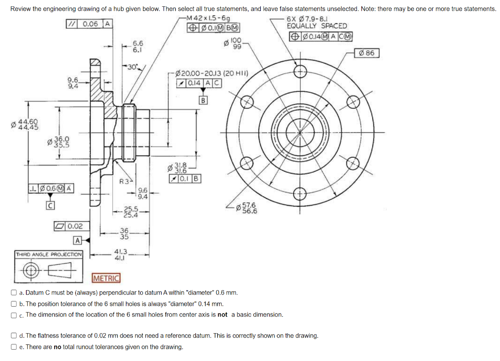 Solved a. Datum C must be (always) perpendicular to datum A | Chegg.com