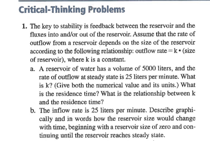 Solved Critical-Thinking Problems 1. The key to stability is | Chegg.com