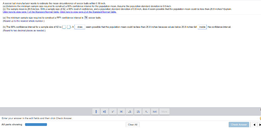 Solved A soccer ball manufacturer wants to estimate the mean | Chegg.com