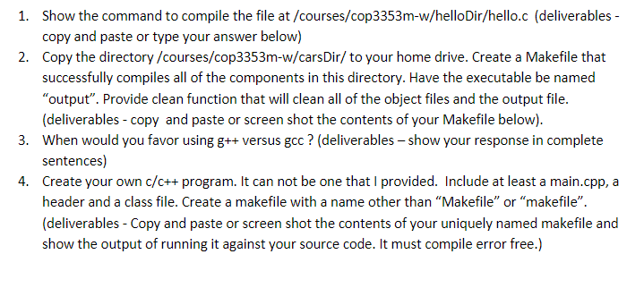 Show the command to compile the file | Chegg.com