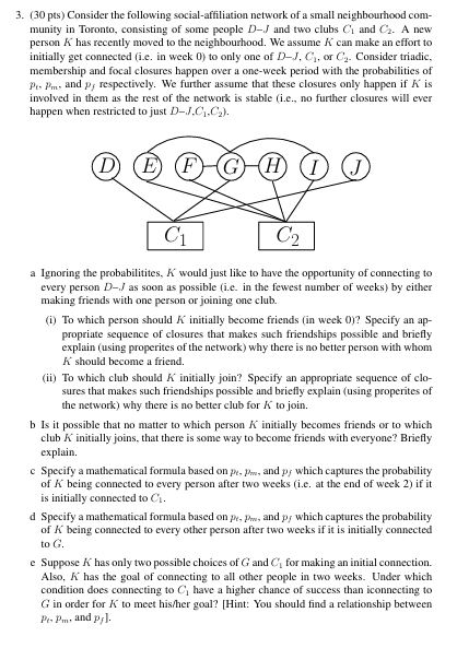 Solved 3. ( 30 ﻿pts ) ﻿Consider the following | Chegg.com