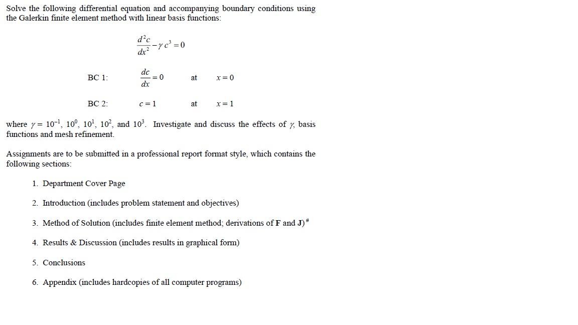 Solve the following differential equation and | Chegg.com