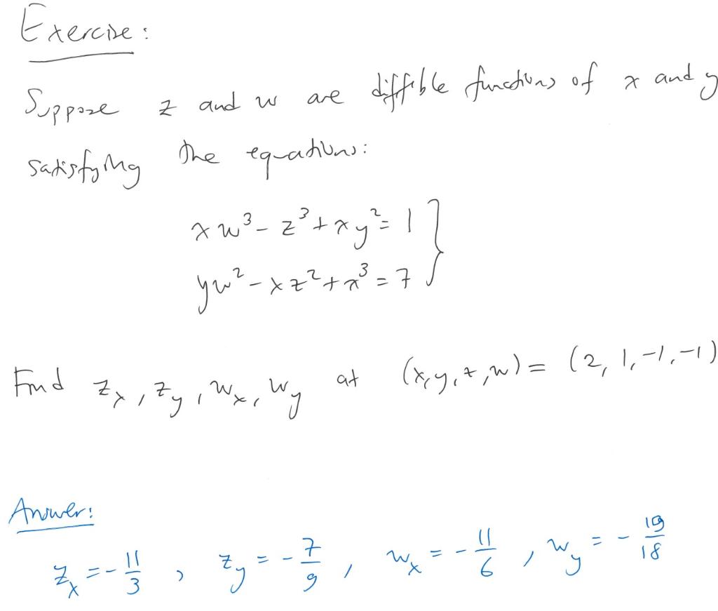 Solved Exercise: Suppose I and w The satisfying 2 угог you ² | Chegg.com