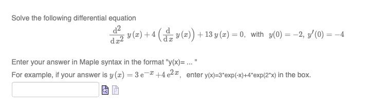 Solved Solve the following differential equation | Chegg.com