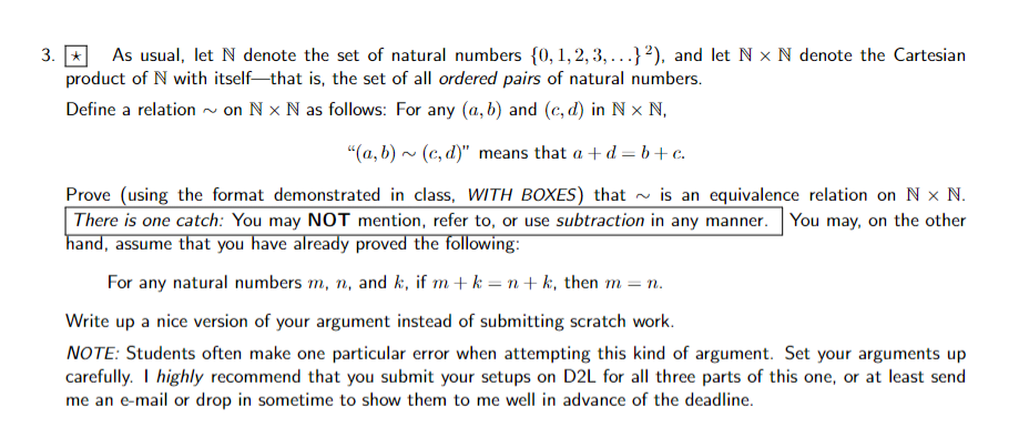 Solved As usual, let N denote the set of natural numbers | Chegg.com