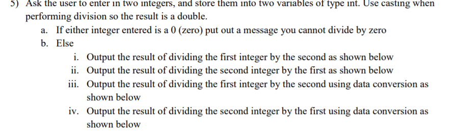 Solved 1) For this problem your code should a. Ask a user to | Chegg.com