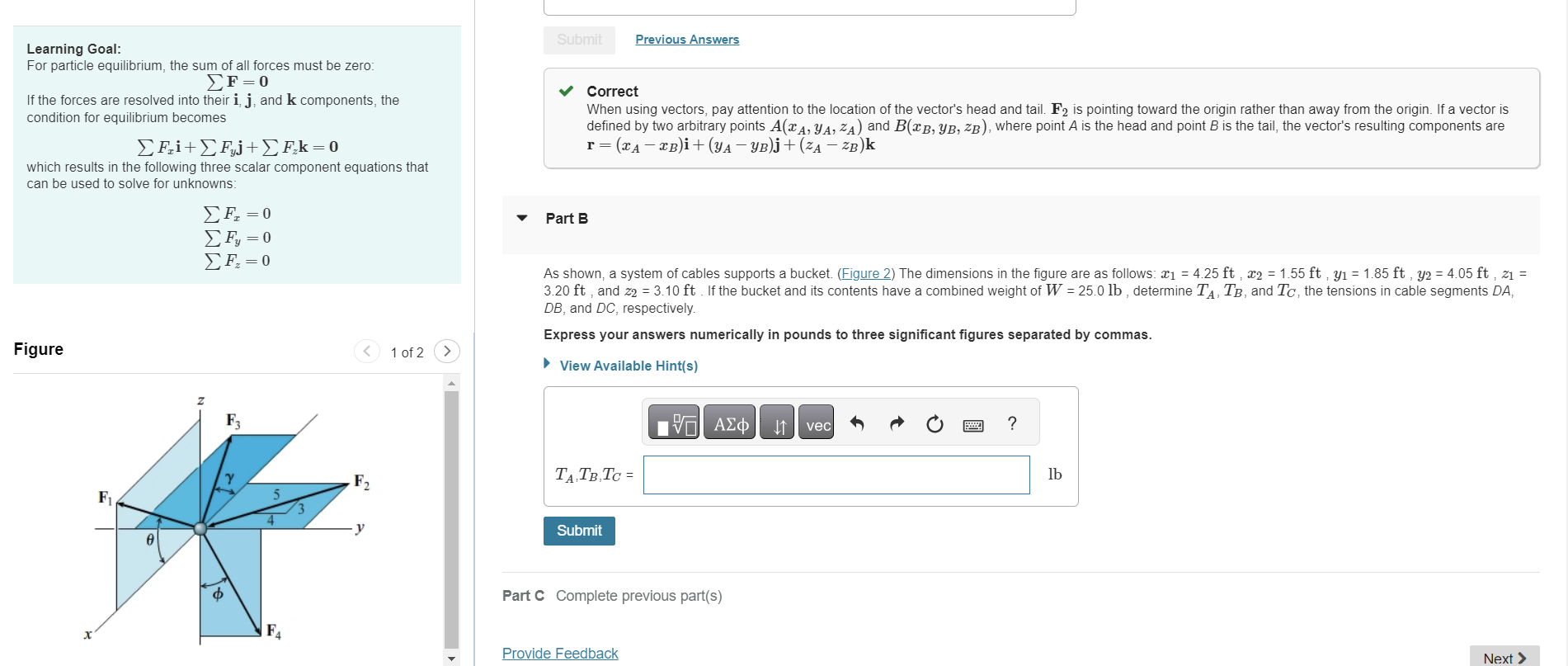Solved Learning Goal: For particle equilibrium, the sum of | Chegg.com