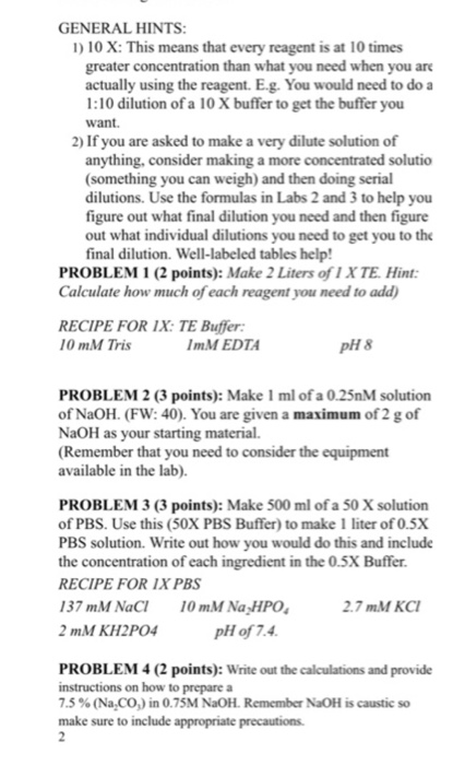 Te Buffer Recipe 1X - Home Alqu