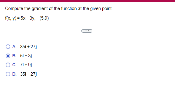 Solved Compute the gradient of the function at the given | Chegg.com