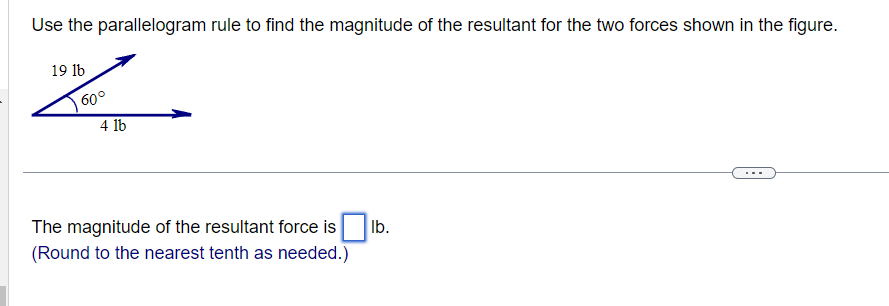 Solved Use the parallelogram rule to find the magnitude of | Chegg.com
