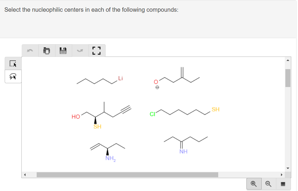 Solved Select the nucleophilic centers in each of the | Chegg.com