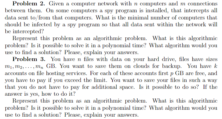Solved Problem 1. In our previous lectures, we have studied | Chegg.com