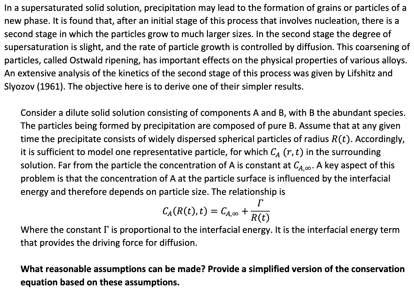 Solved In a supersaturated solid solution, precipitation may | Chegg.com