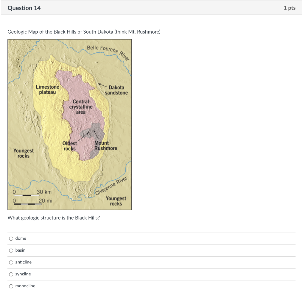 Solved 1 The geologic map of Michigan is shown here | Chegg.com