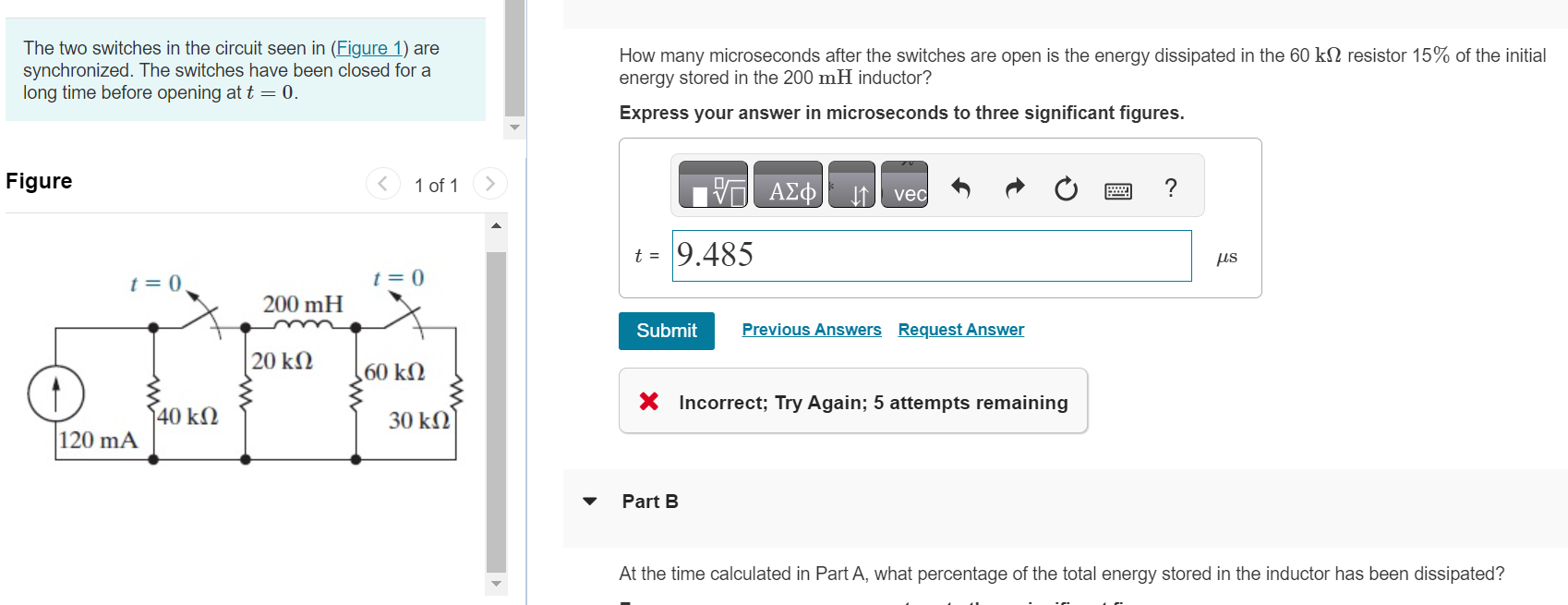 Solved The two switches in the circuit seen in (Figure 1) | Chegg.com