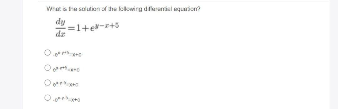 Solved What is the solution of the following differential | Chegg.com